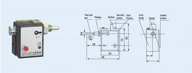 DOWE High Voltage DSN-I/Y Electric Lock Switch Gear DSN-I/Z Electric ...